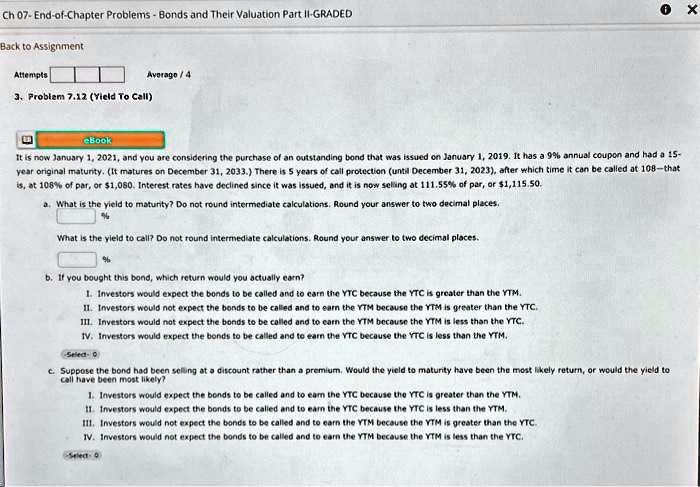 SOLVED: Texts: Ch 07-End-of-Chapter Problems-Bonds and Their Valuation ...