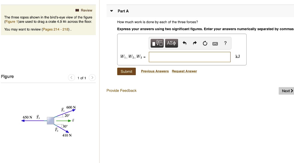 SOLVED: Review" Part A The three ropes shown the bird '-eye view of the ...