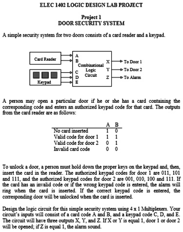 elec 1402 locic desicn lab project project door security system gimple ...