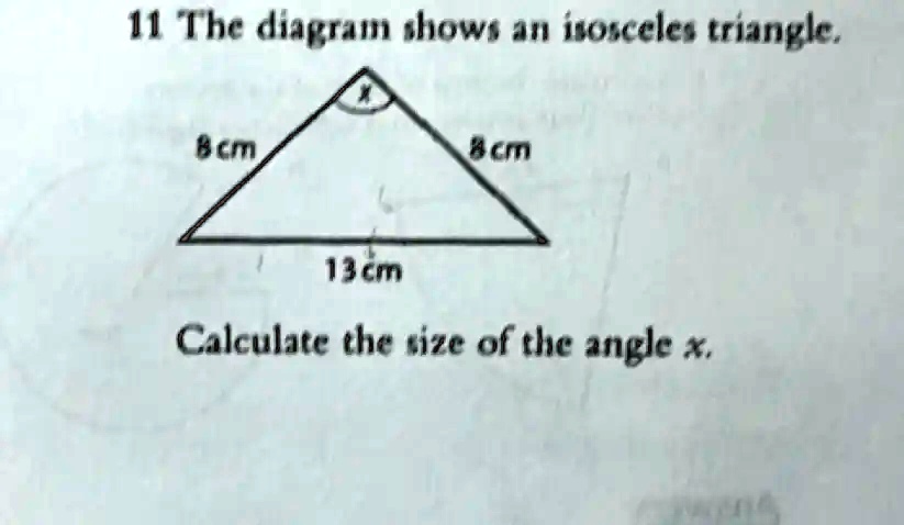 The diagram shows an isosceles triangle. BC = CM AC = CM Calculate the ...