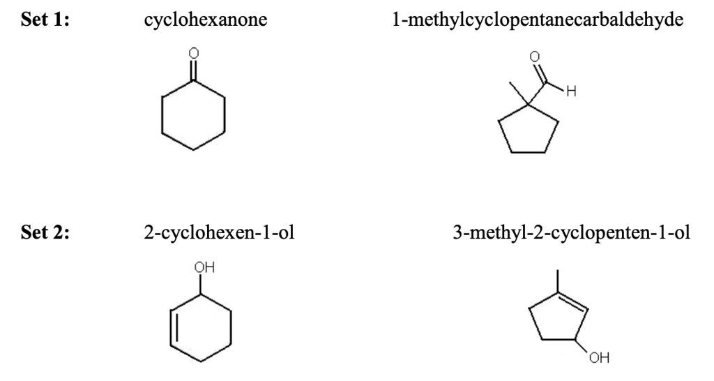 iii within each set can 1h nmr spectroscopy be used to differentiate between the two compounds ...