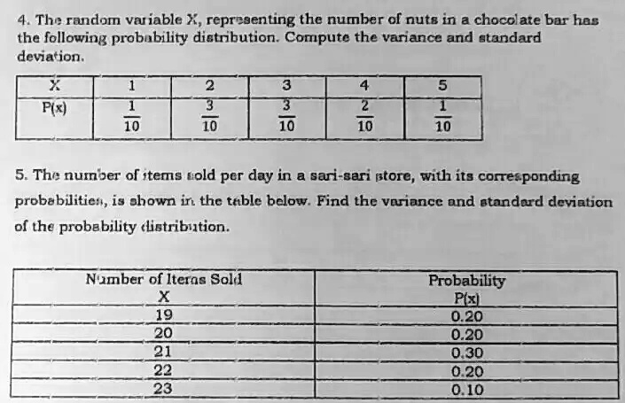 SOLVED: The random variable % , representing the number o nuts in a chocolate bar hes the ...