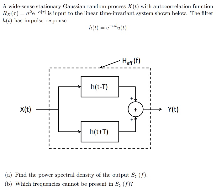 Solved A Wide Sense Stationary Gaussian Random Process X T With Autocorrelation Function Rx R
