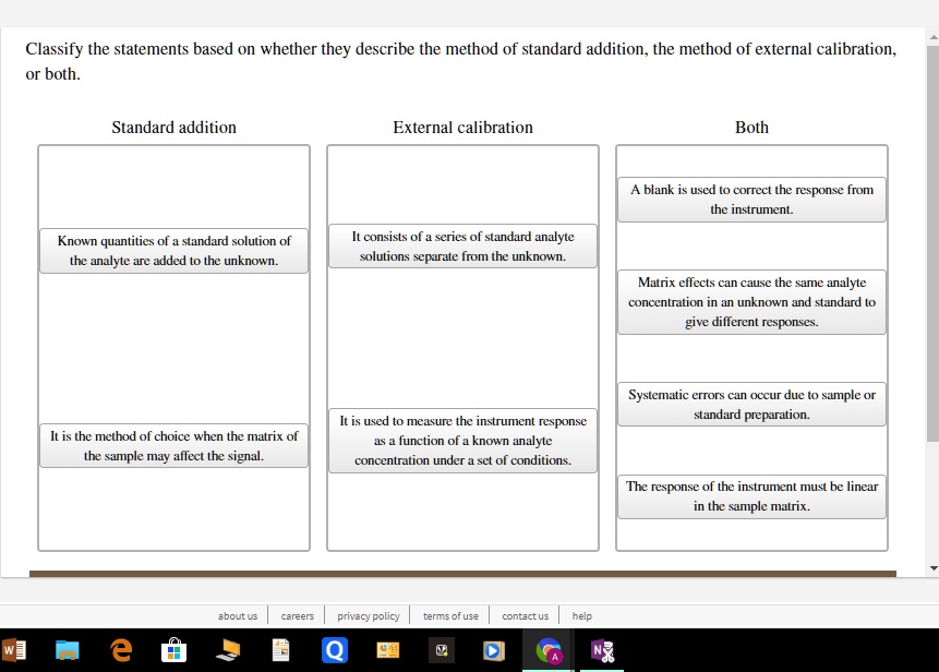 classify the statements based on whether they describe the method of ...