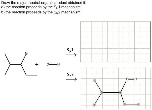 SOLVED: Draw the major; neutral organic product obtained if: a) the ...