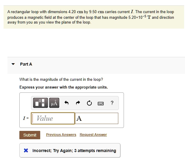 SOLVED: A rectangular loop with dimensions 4.20 cm by 9.50 cm carries ...