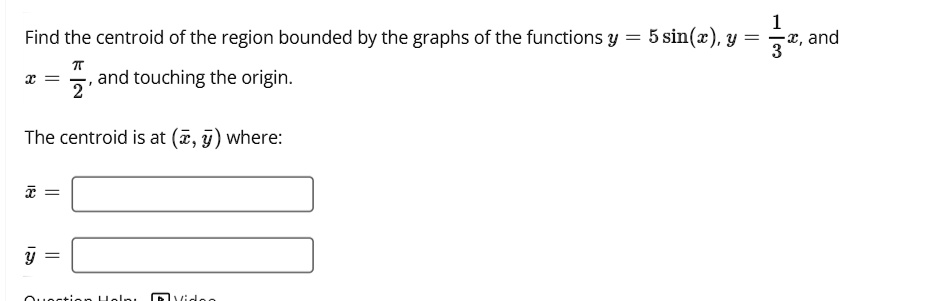 Find the centroid of the region bounded by the graphs of the functions ...