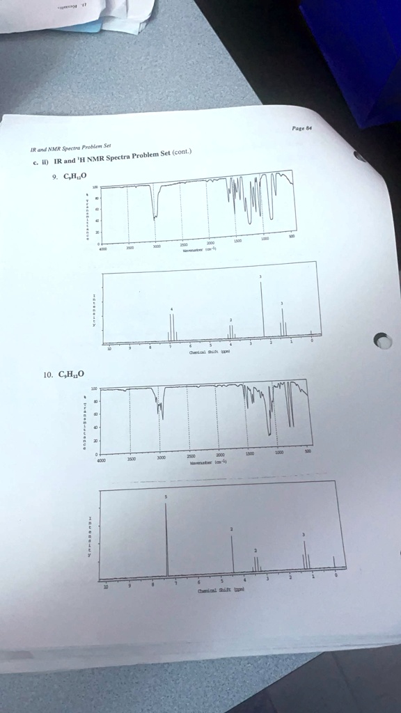 ir and nmr spectra problem set c ii ir and 1h nmr spectra problem set ...