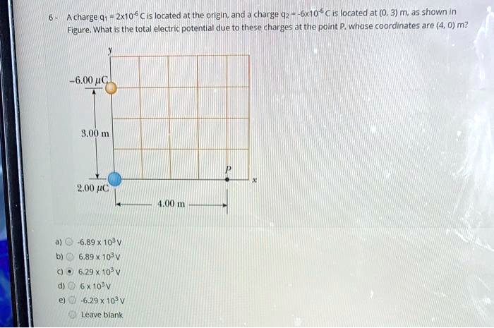 SOLVED: charge 91 ZxTo € CIs located at the origin and charge 42 F+6x10 C is located at (0, 3) m ...