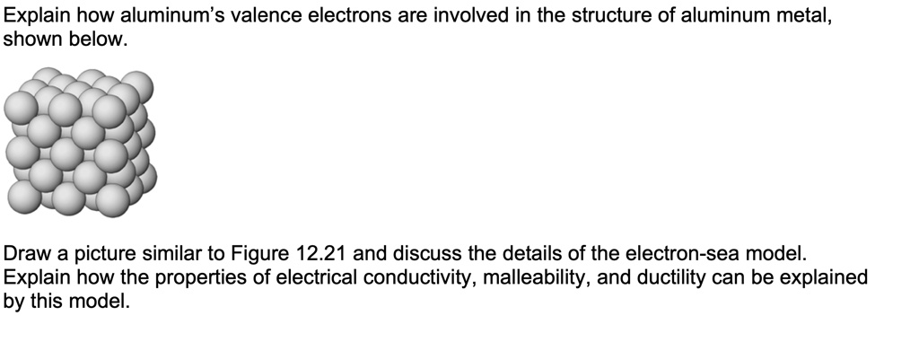 SOLVED: Explain how aluminum's valence electrons are involved in the ...