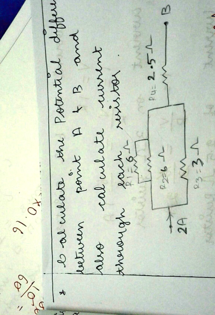 SOLVED: 'calculate the potential difference between point a and point B and also calculate the ...