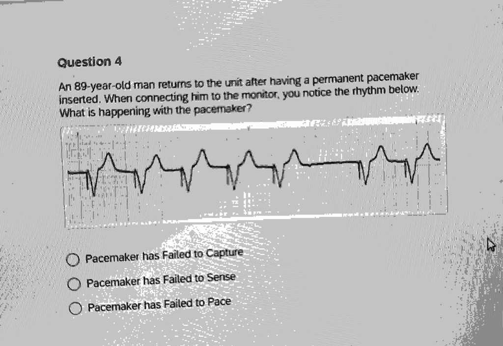 SOLVED: An 89-year-old man returns to the unit after having a permanent ...