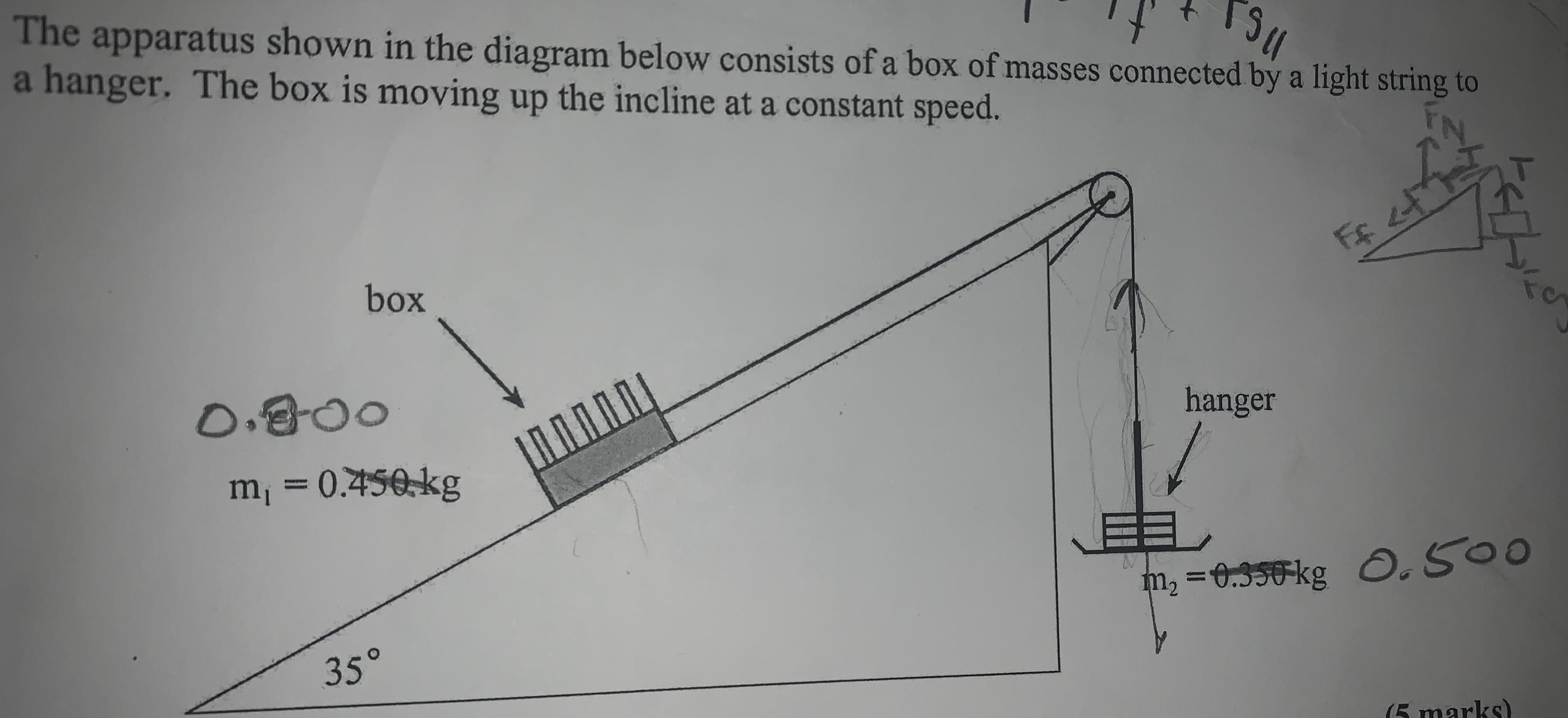 SOLVED: The apparatus shown in the diagram below consists of a box of ...