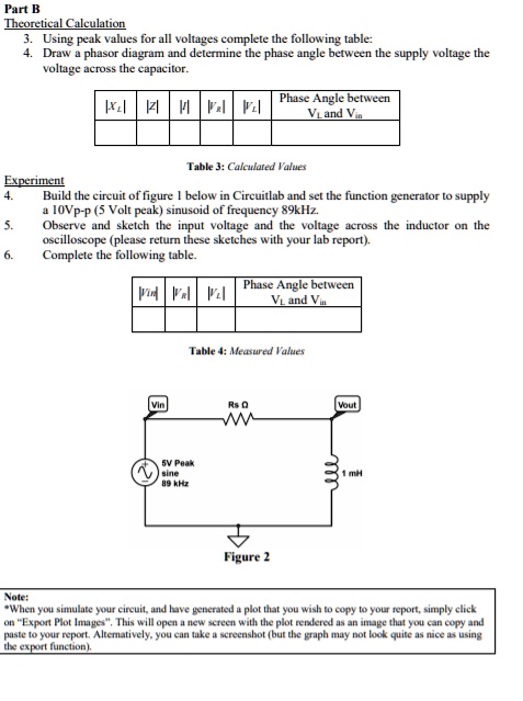 rs 2801 part b theoretical calculation 3 using peak values for all voltages complete the ...