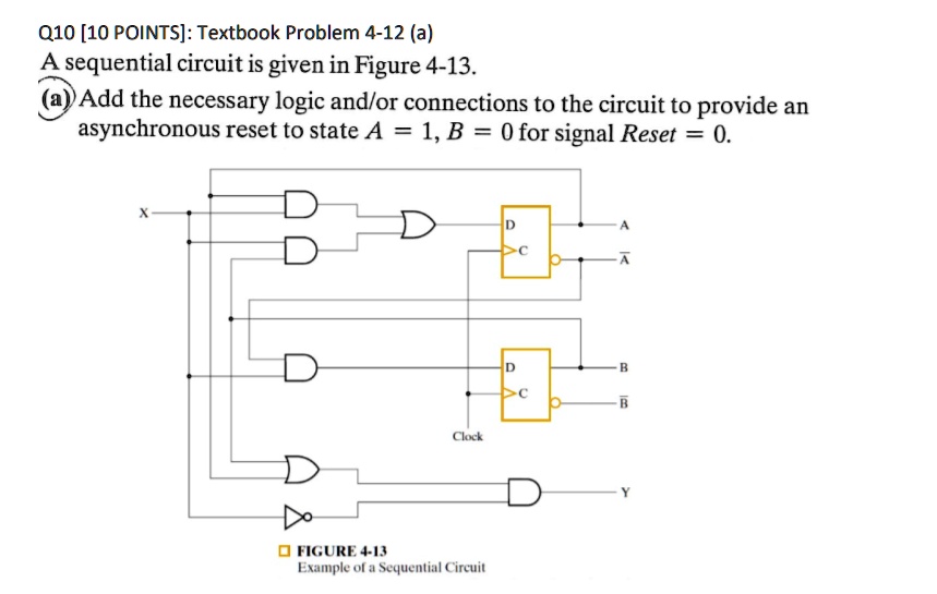 Q10 [10 POINTS]: Textbook Problem 4-12 (a) A sequential circuit is ...