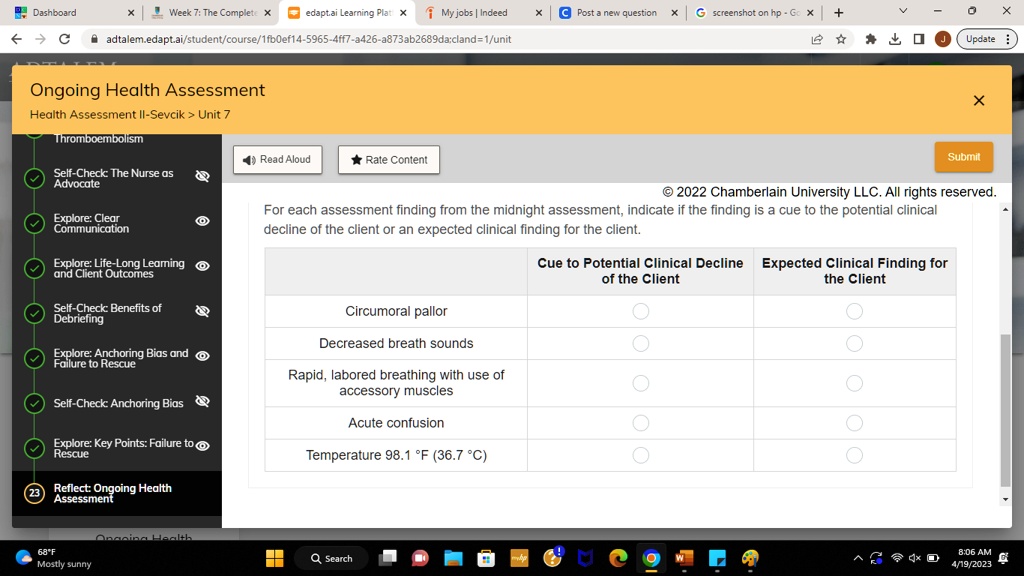 SOLVED: The nurse is caring for Charley (pronouns: she/her/hers), an older adult on the medical ...