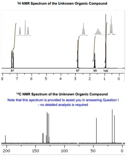h nmr spectrum of the unknown organic compound 100 ijc nmr spectrum of ...