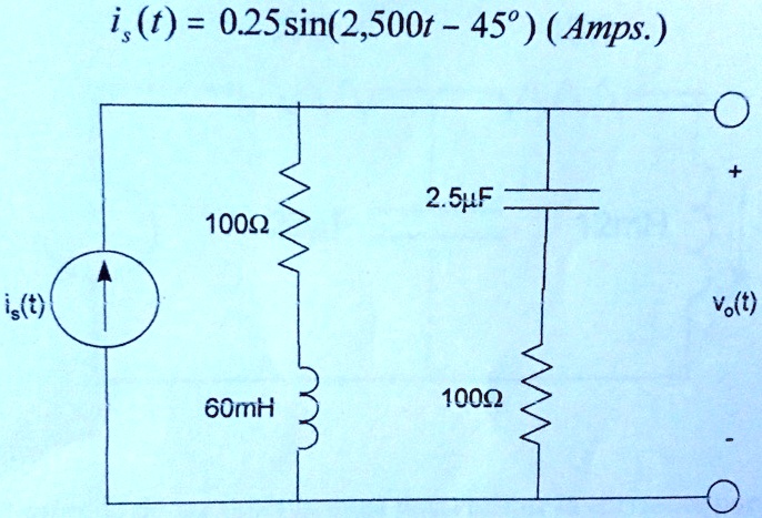 SOLVED: (A) Determine the phasor representation of the current in the source is(t). (B ...