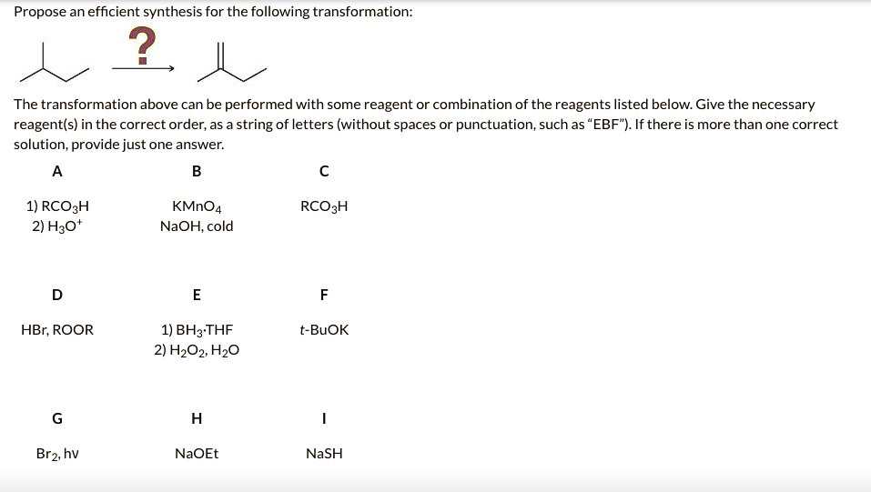 Solved Propose An Efficient Synthesis For The Following Transformation