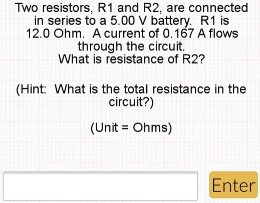 two resistors r1 and r2 are connected in series to a 500 v battery r1 ...