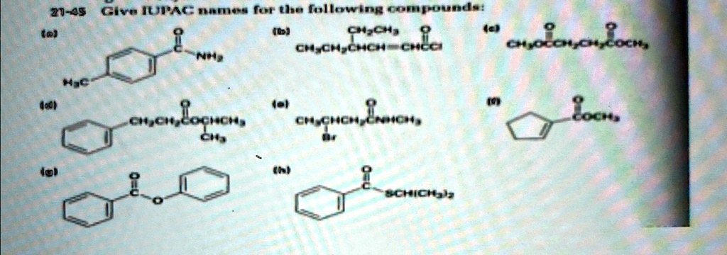 21-45 Give IUPAC names for the following compounds: (a) CH?CH? HC NH ...