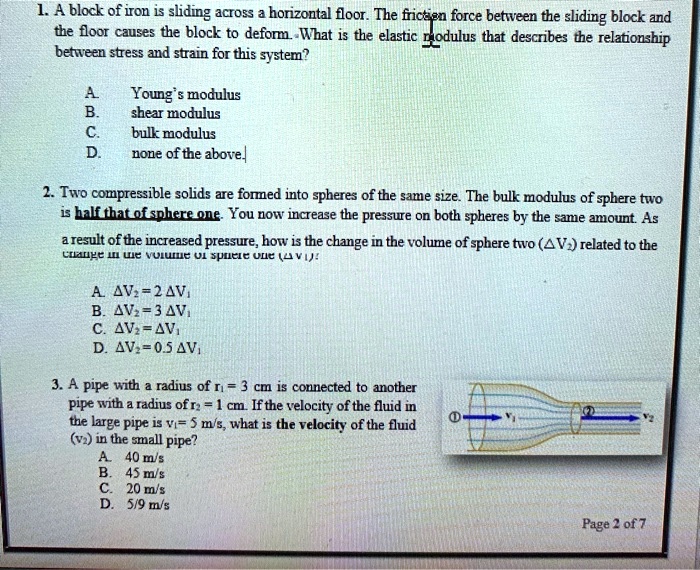 SOLVED: A block of iron is sliding across a horizontal floor. The friction force between the ...