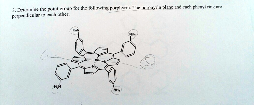 3. Determine the point group for the following porphyrin....