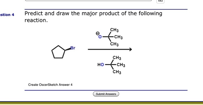 SOLVED: Question Predict and draw the major product of the following reaction. CH3 CH3 CH3 CH3 ...