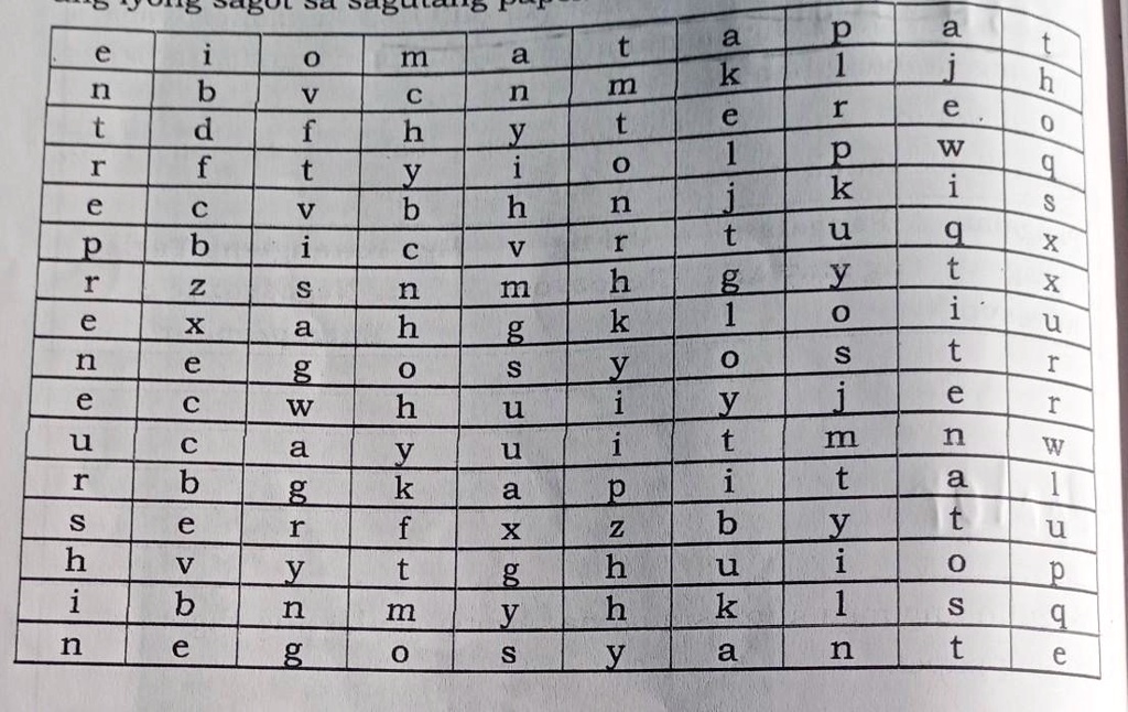 SOLVED: Isaisip:Hanapin sa puzzle ang mga sagot sa mga katanungan ...