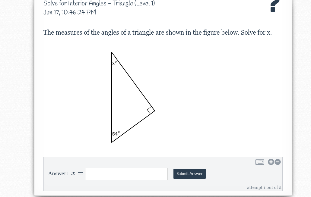 i need help with this problem its trigonometry the measures of the ...