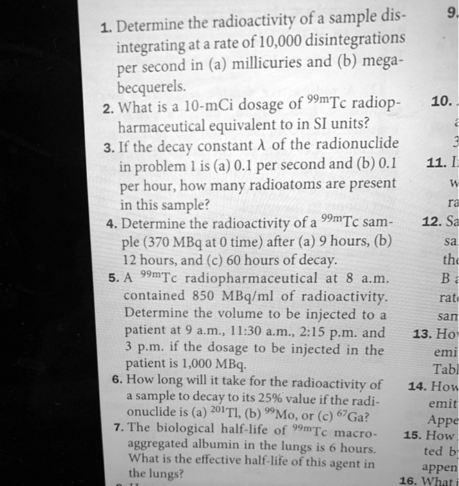 determine the radioactivity of a sample dis 1 integrating ata rate of ...
