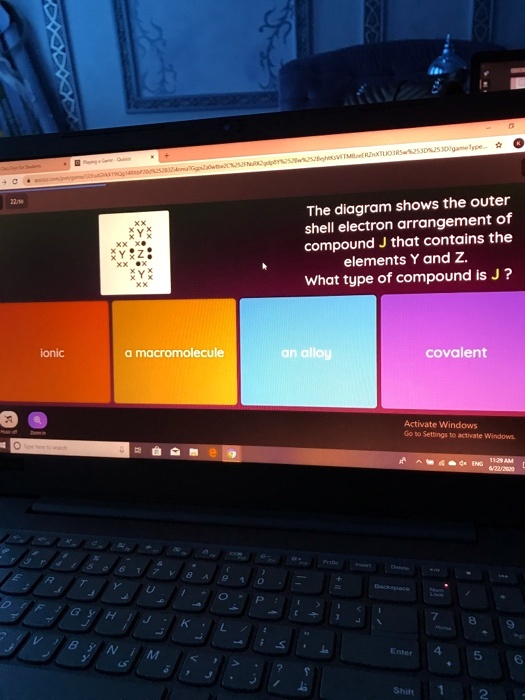 SOLVED: The diagram shows the outer shell electron arrangement of ...