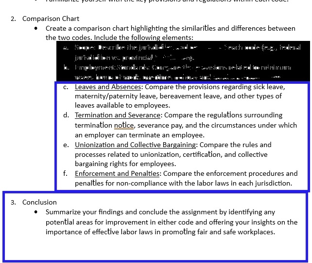 2. Comparison Chart Create a comparison chart highlighting the ...