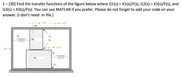 SOLVED: Please show all steps. 1- [20] Find the transfer functions of the figure below where G1 ...
