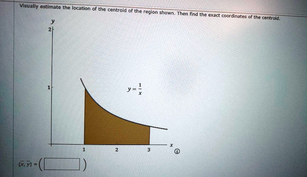 Visually Estimate The Location Of The Centroid Of The Region Shown