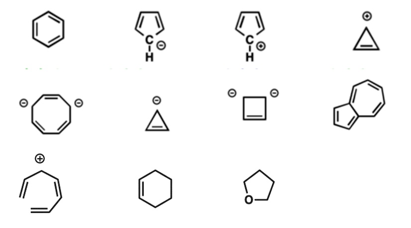 identify aromatic and non aromatic molecules using these criteria and ...