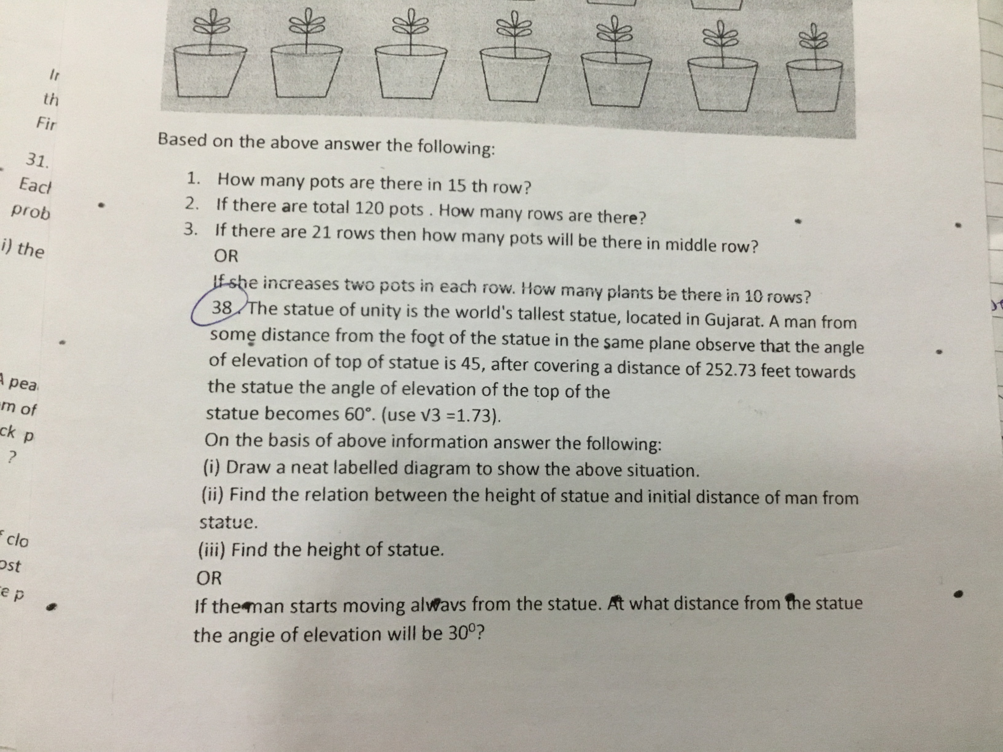 If th Fir 31. Based on the above answer the following: Eacl prob i) the ...