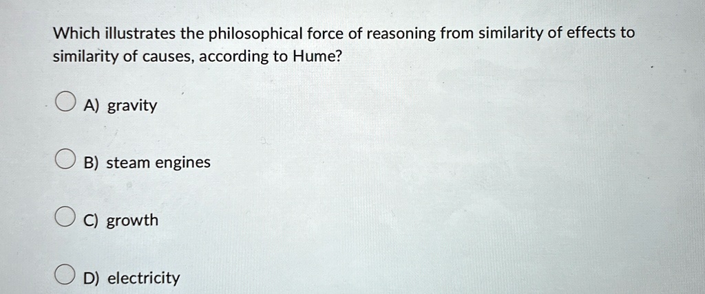 which illustrates the philosophical force of reasoning from similarity ...