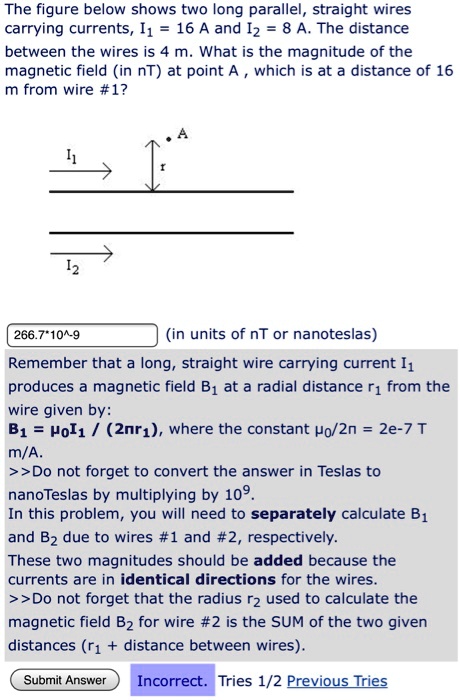 SOLVED: The figure below shows two long parallel, straight wires ...