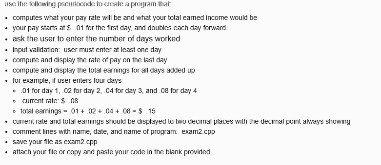 Solved Use The Following Pseudocode To Create A Program That Computes 9614