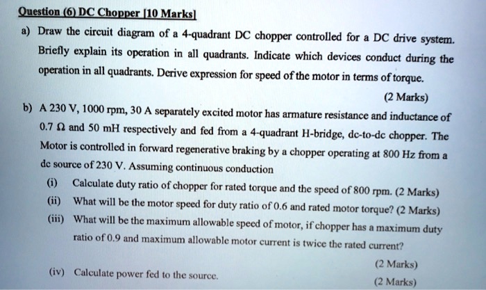 question 6dcchopper10 marks a draw the circuit diagram of a 4 quadrant ...
