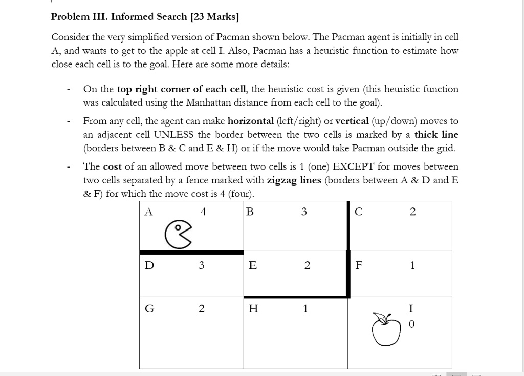 SOLVED: [9 marks] A search tree using the greedy best-first search algorithm is constructed ...