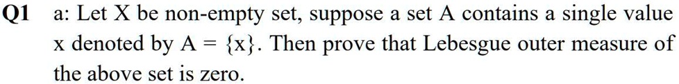 SOLVED:Q1 a: Let X be non-empty set, suppose a set A contains a single ...