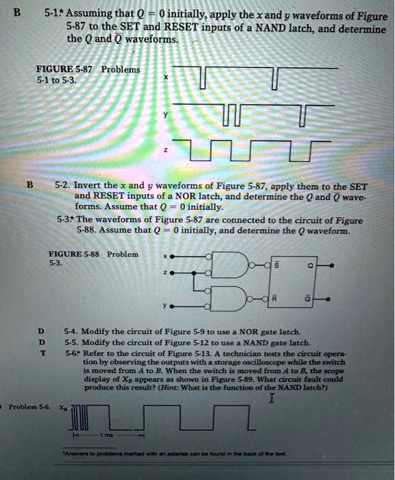 B B 5 1 Assuming That Q 0 Initially Apply The X And Y Waveforms Of