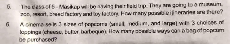 5. The class of 5 - Masikap will be having their field trip. They are ...