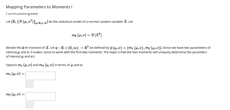 mapping parameters to moments points possible graded let r n u 0 uc rg0 be the statistical model ...
