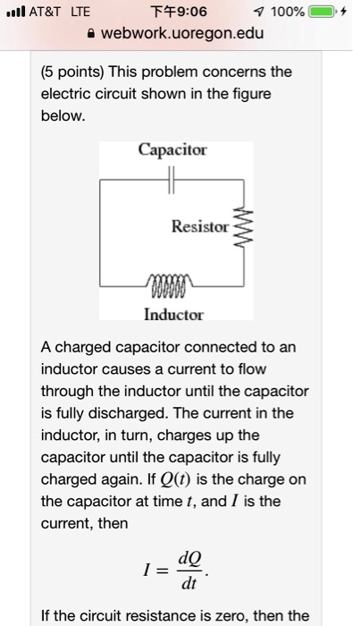 SOLVED: AT T LTE TF9:06 100% webwork.uoregon.edu 5 points) This problem concerns the electric ...