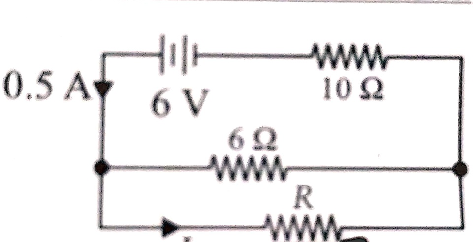 SOLVED: 'A battery of 6 volt is connected in series to a 10 ohm ...
