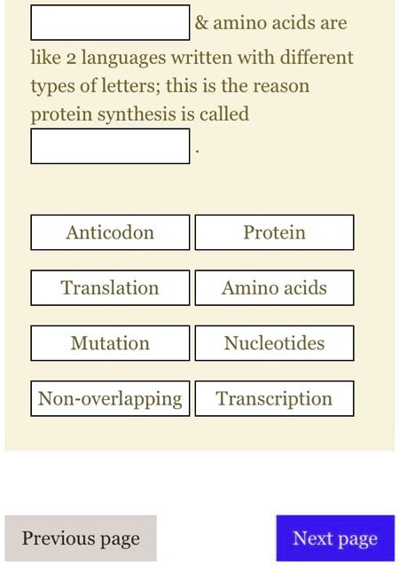 SOLVED:& amino acids are like 2 languages written with different types ...