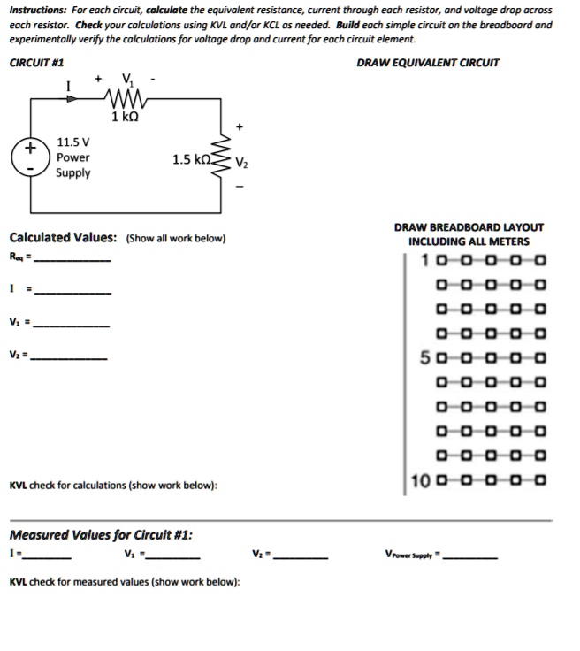 Instructions: For each circuit, calculate the equivalent resistance ...